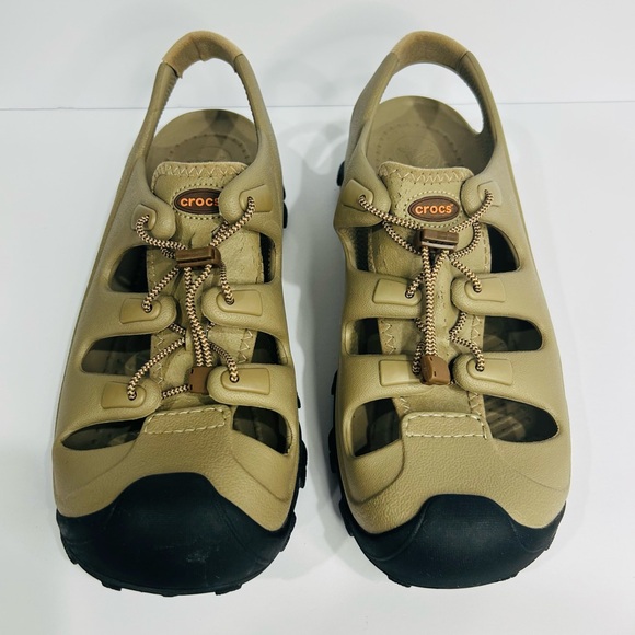 CROCS | Shoes | Crocs Tan Beach Trail Blazer Sandals | Poshmark